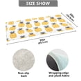 Pineapple Tile Yellow Pattern Bath Mat 39x20 Inch Soft Absorbent Non ...