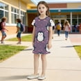 BZSMCE Short Sleeve dress Dress Casual Cotton Dresses-Purple Background ...