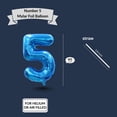 Blue Number 55 Mylar Foil Balloon 40 inch - Helium / Air Filled ...