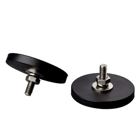 MUTUACTOR 2pack Neodymium Magnetic Base Rubber Coated 1/4"-20 Male ...