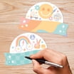 Big Dot of Happiness Retro Pastel - DIY Blank Paper Desk or Locker ...