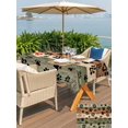60x84 Tablecloth Rectangle, Sage Green Brown Outdoor Tablecloth with ...