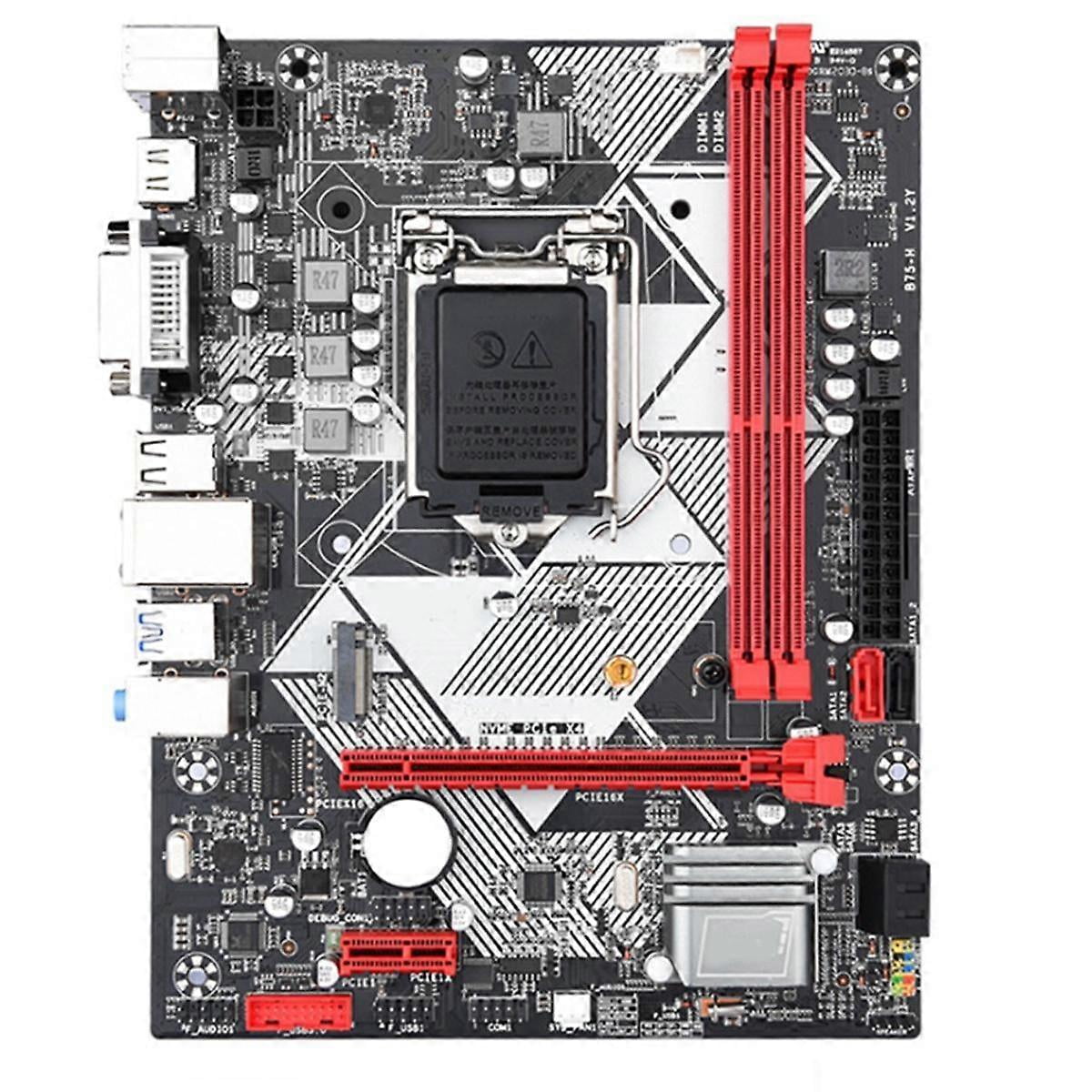 Placa base para computadora de escritorio B75-H LGA1155 USB3.0 compatible con ranuras de RAM ...