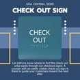 ADA CENTRAL SIGNS - 6" X6" Check Out Sign - ADA Compliant Tactile ...