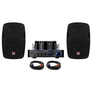 2) Samson Expedition XP310W-K 10" Portable Rechargeable Speakers w ...