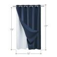 Barossa Design No Hooks Fabric Shower Curtain With Snap In Liner Waffle
