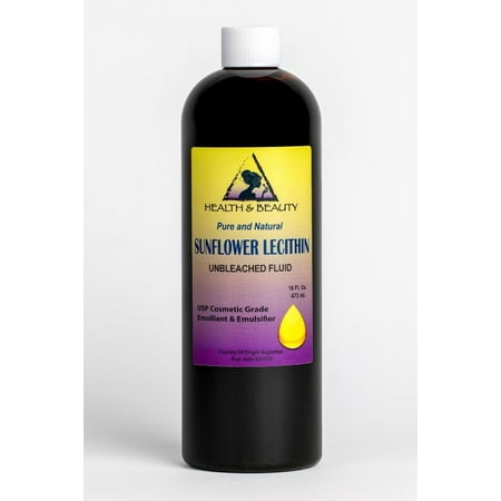 Lecithin sunflower unbleached fluid liquid emulsifier emollient pure 48 ...