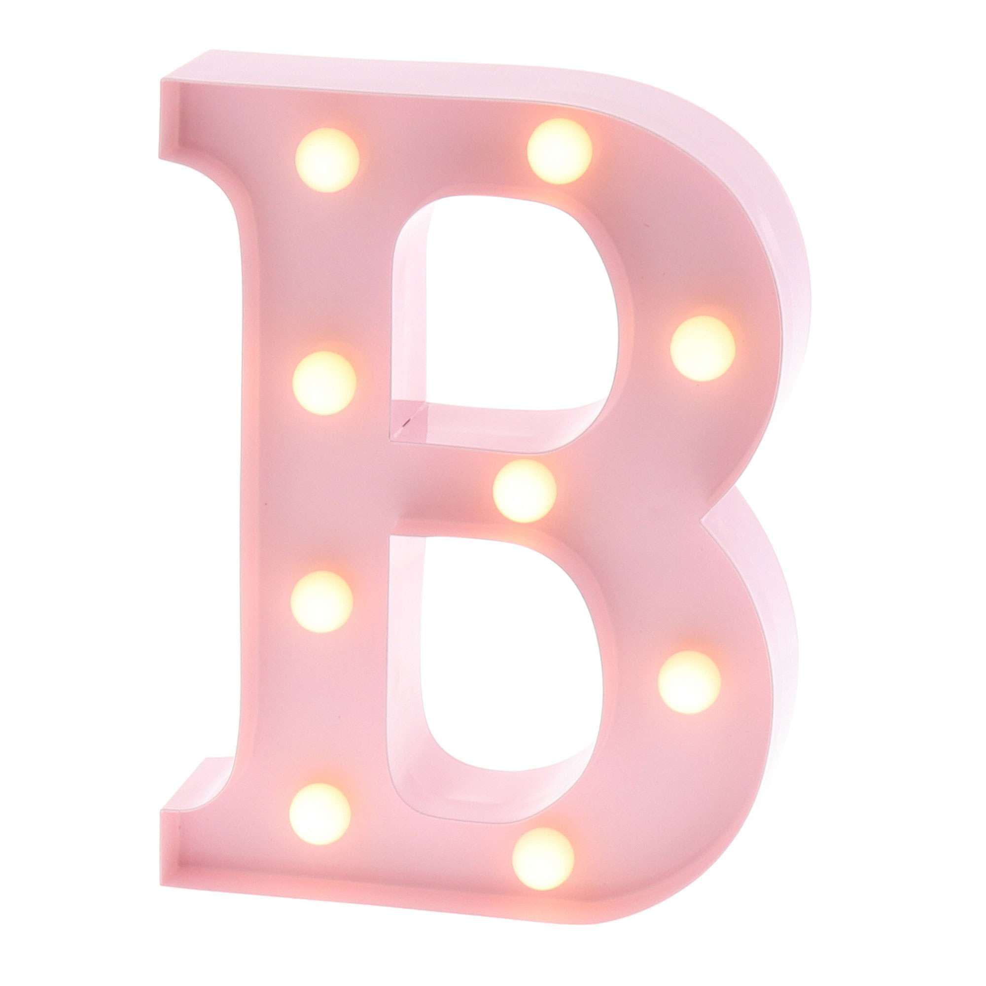 Barnyard Designs Metal Marquee Letter B Light Up Wall Initial Nursery ...
