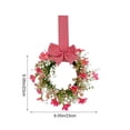 Spring Daisy Bow Floral Wreath, Multicolor Simulation Flower Ring ...