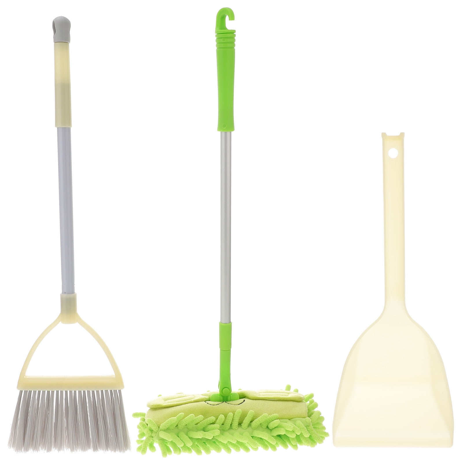 3pcs Mini Cleaning Toy Set Baby Sweeping Small Flat Mop Broom and ...