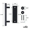 Wright Products Interior Barn Door Pull Handle Set, Matte Black ...