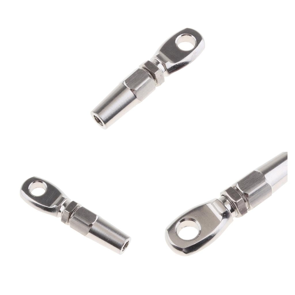 3 of pack of 316 Stainless Rigging Terminal End /4 inch Diameter Wire ...