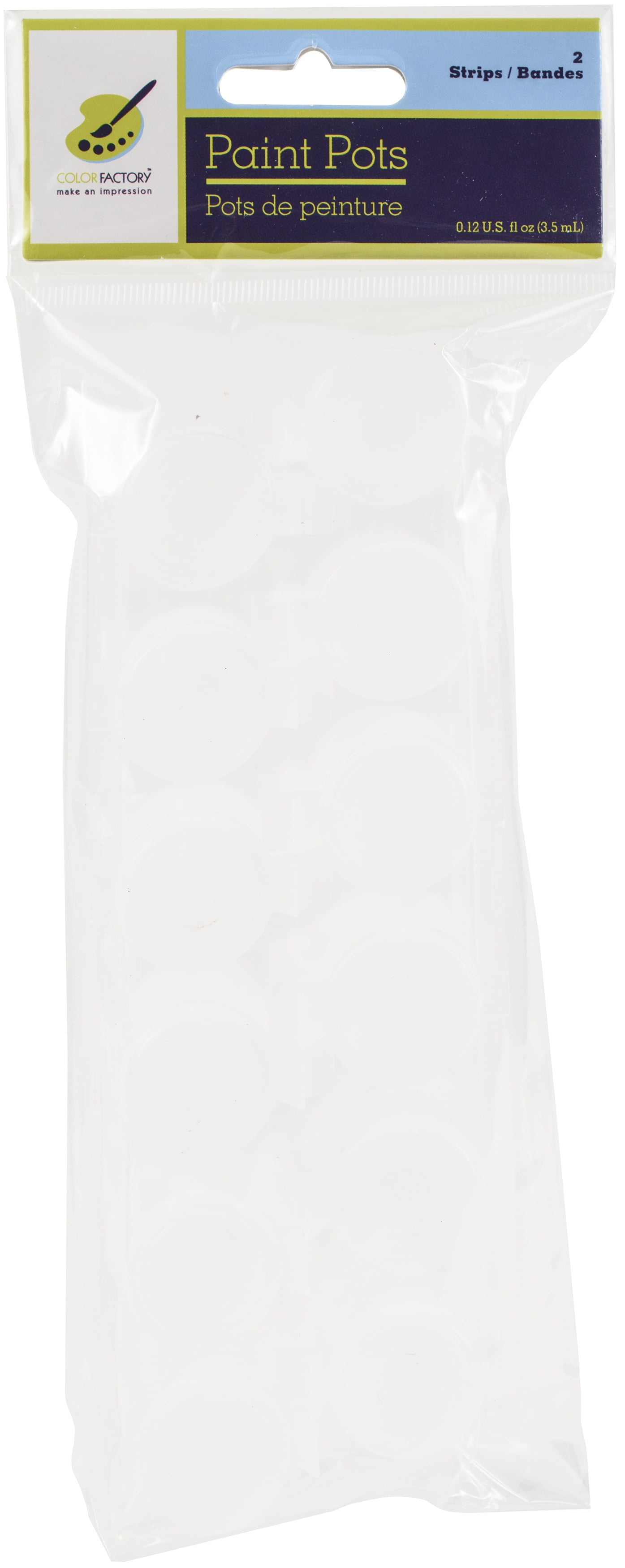 Color Factory Empty Paint Pots 3ml 2/Pkg-6-Pot Strips - Walmart.com