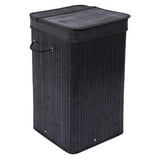 CintBllTer Square Laundry Hamper with Lid and Cloth Liner - Bamboo ...