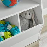 Your Zone Kids Bin Storage and Two Shelf Bookcase, White - Walmart.com
