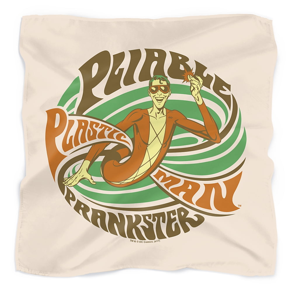 Justice League Plastic Man Pliable Prankster Bandana (21 in x 21 in ...