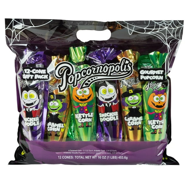 Popcornopolis 12-Cone Halloween Gift Pack (16 Ounce) - Walmart.com