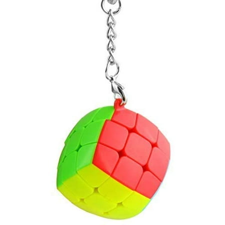 HSD 2 Pieces Mini 3x3x3 Magic Cube Keychain Stickerless Creative Pocket ...