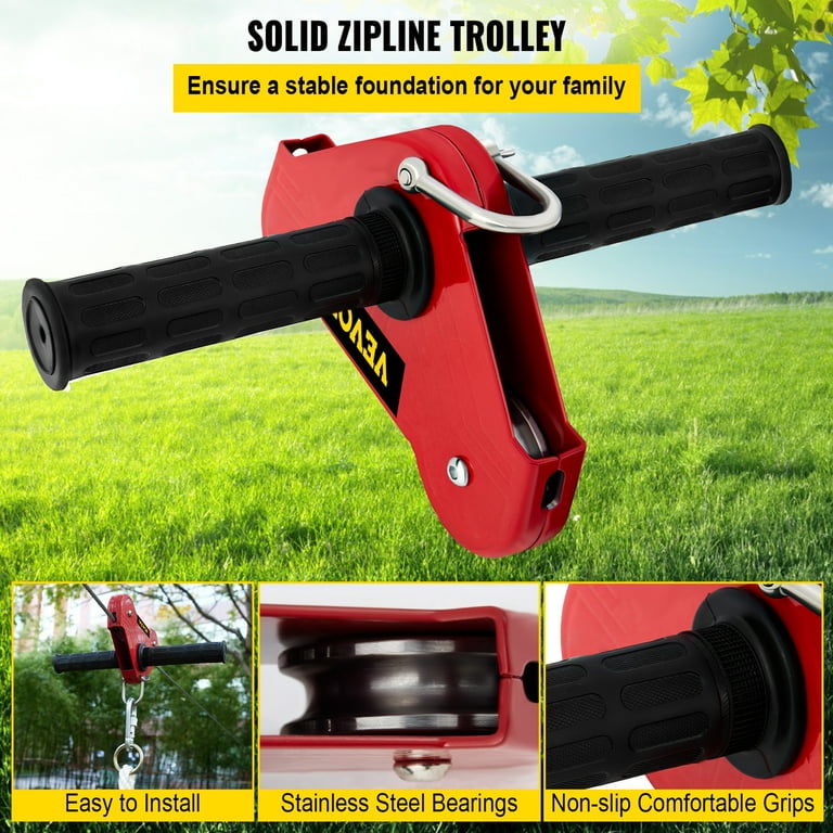 Zip Line Trolley With Brake