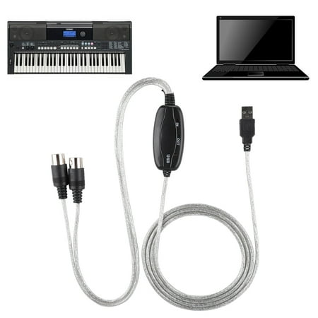 MIDI To USB Cable, Music Editing Line Cord Keyboard MIDI Cable ...
