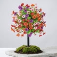 Ground Plug Flowers, UV Resistant Artificial Flowers with Stakes for ...