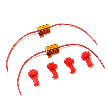 Vendrer 2PC 25W 6Ω LED Resistor Decoder Car Turn Signal Reverse Light ...