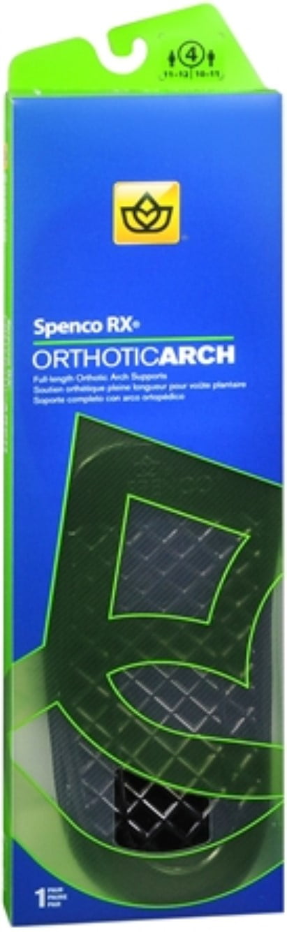 Spenco RX Full Length Orthotic Arch Supports Size 4 1 Pair (Pack of 4 ...