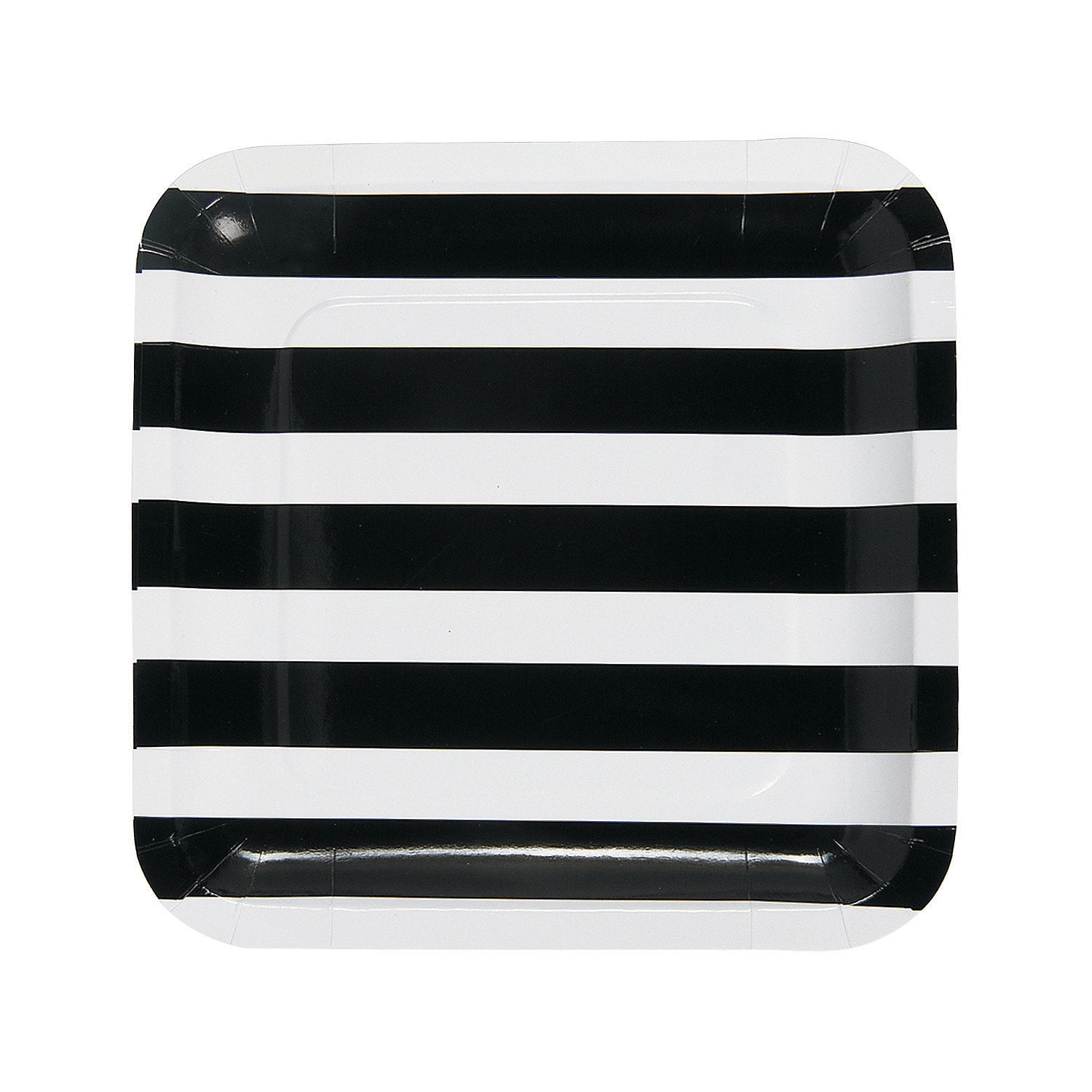 Black & White Striped Dinner Plates 25Pc - Party Supplies - 25 Pieces ...