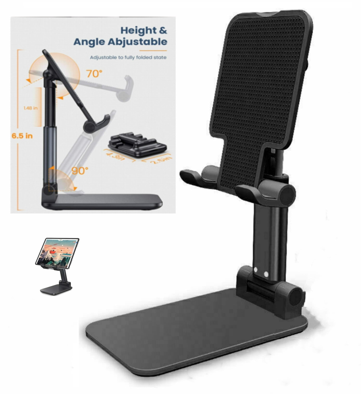 Cell Phone Stand, Angle Height Adjustable Cell Phone Holder , Fully ...