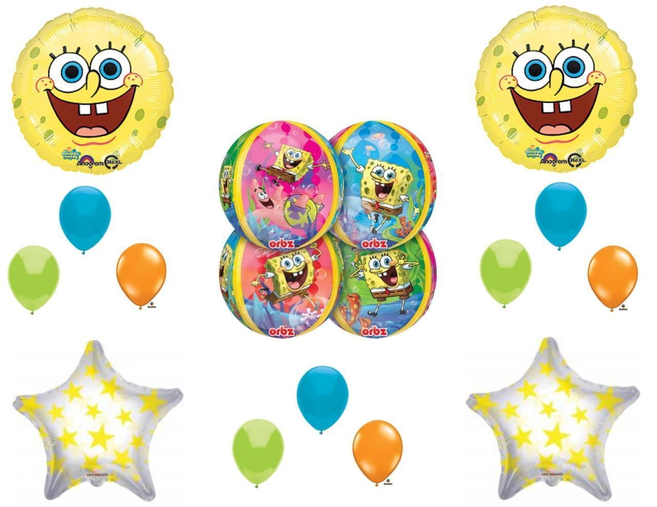 NEW Spongebob Squarepants Orbz Happy Birthday balloons Decorations ...