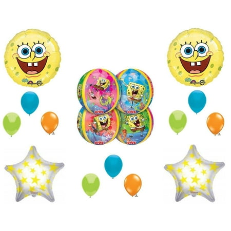 NEW Spongebob Squarepants Orbz Happy Birthday balloons Decorations ...