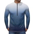 AHMOMEI Gradient Men's Cycling Bike Jersey Quarter Zip Men Long Sleeve ...