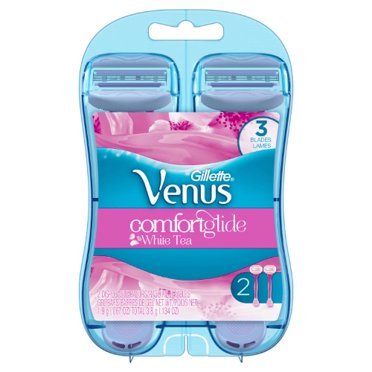 Gillette Venus ComfortGlide White Tea Razors (1 handle/12 cartiridges ...