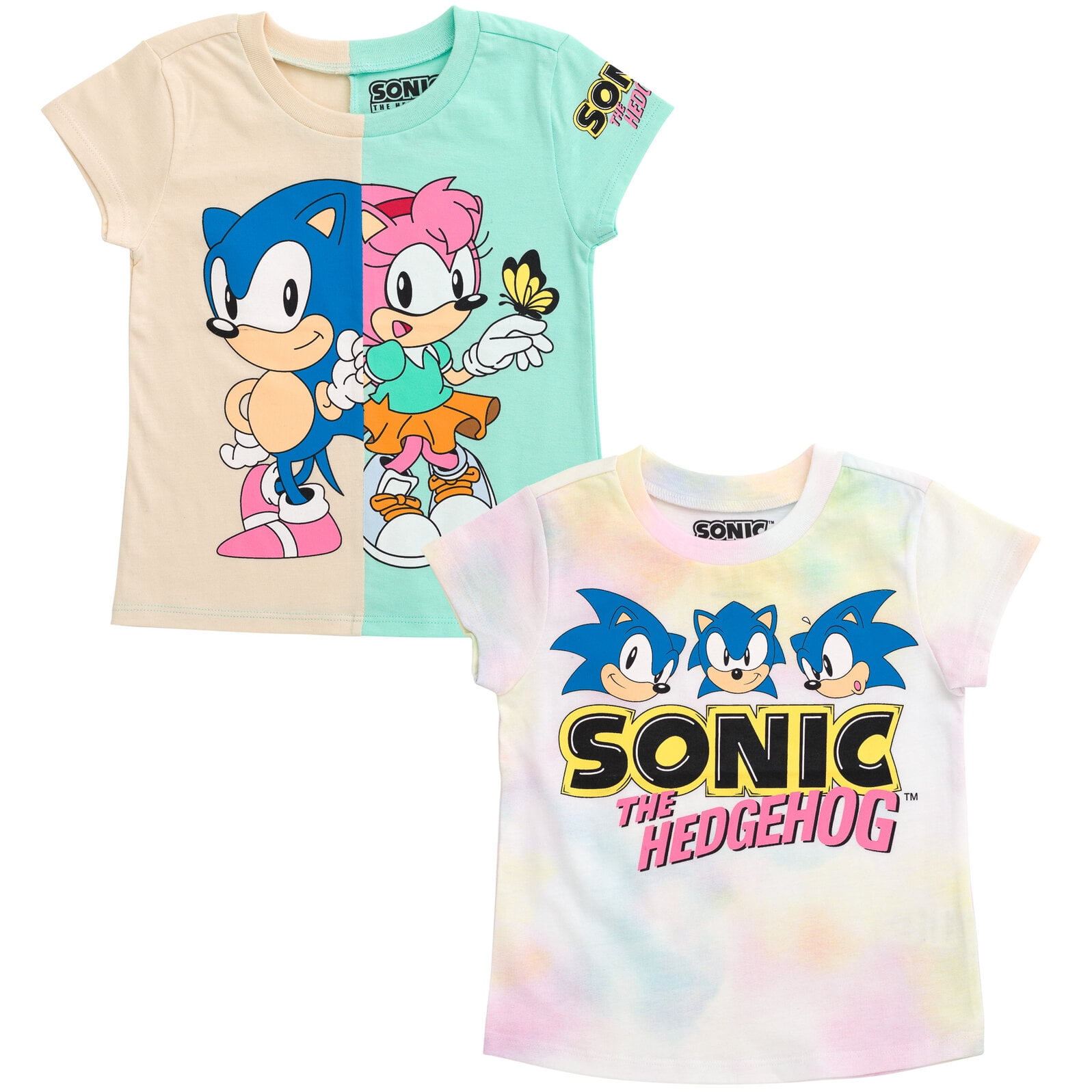 SEGA Sonic The Hedgehog Rosy the Rascal Little Girls 2 Pack T-Shirts ...