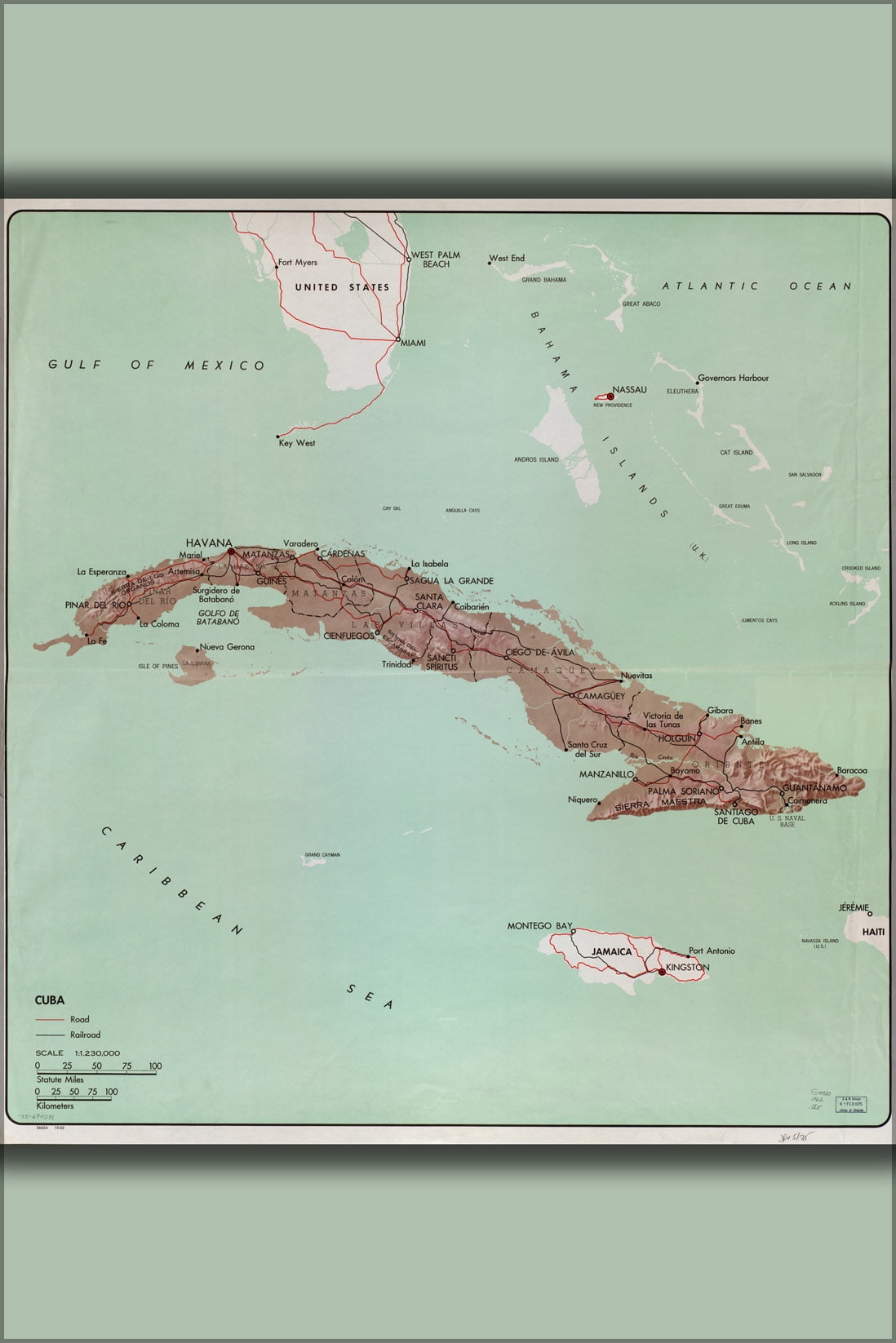 24"x36" Gallery Poster, cia map of cuba 1962 p1 - Walmart.com