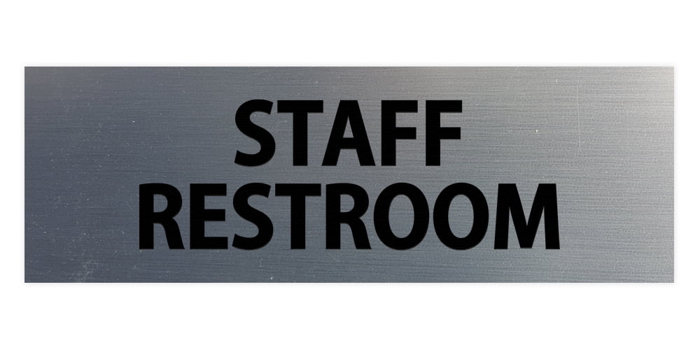 Basic Staff Restroom (Brushed Silver) - Large - Walmart.com