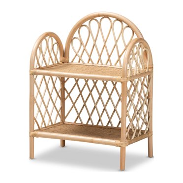 Harmony Brown Arch Rattan Boho Tiered Wall Shelf - Walmart.com