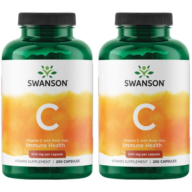 Swanson C-500 - Vitamin C with Rose Hips 500 mg 250 Caps 2 Pack ...