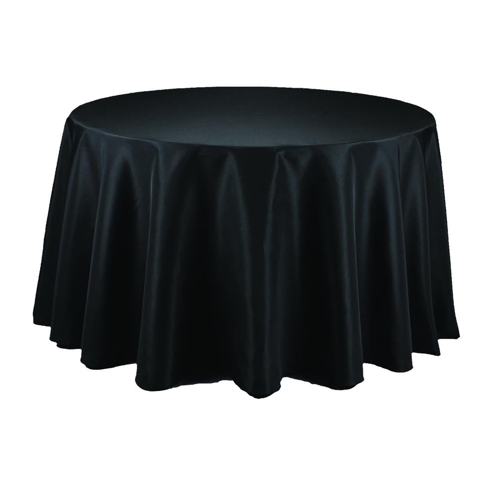 Round Polyester Tablecloth, 108-Inch, Black - Walmart.com