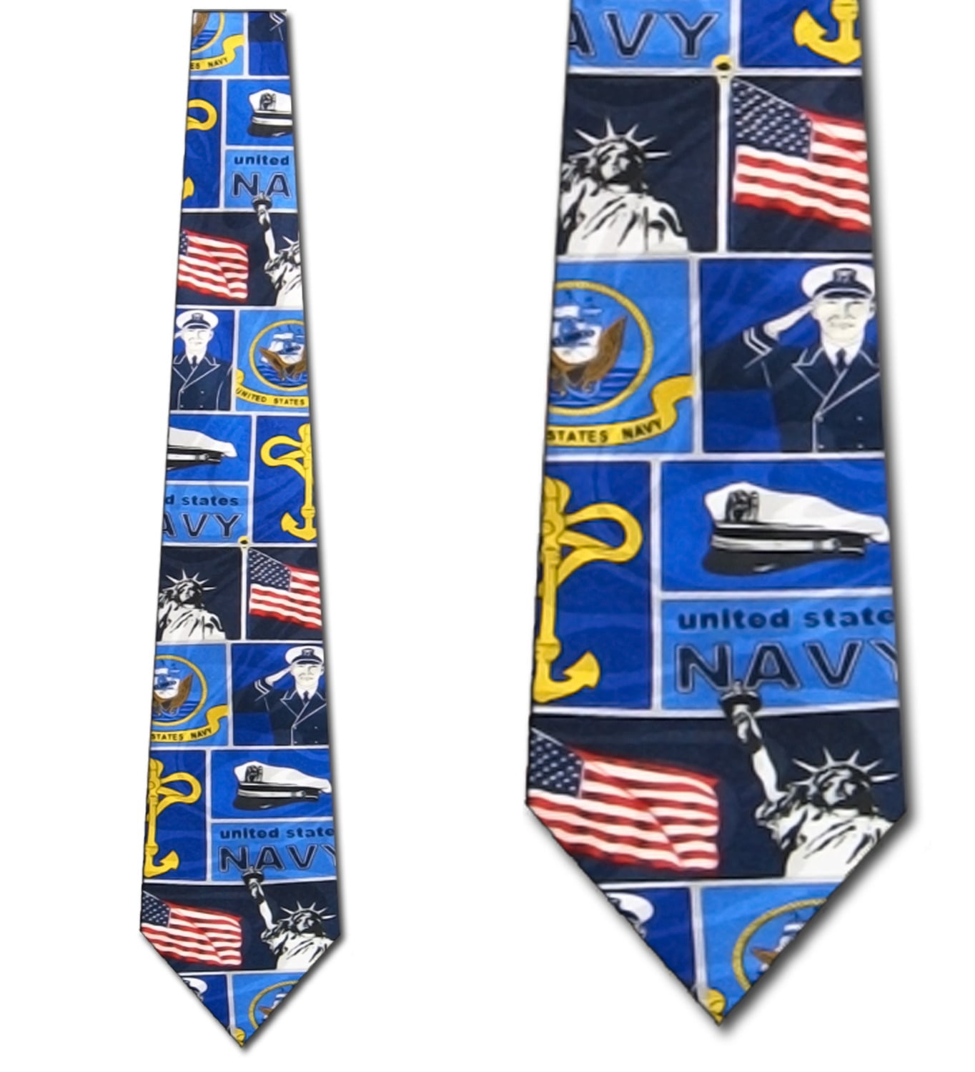 US Navy squares (Navy) Necktie Mens Tie - Walmart.com