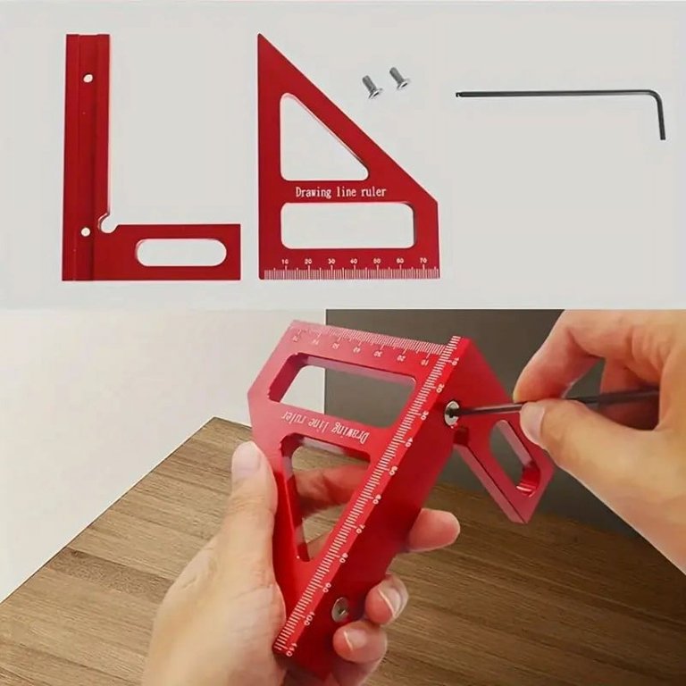 Wood Work Angle Ruler Measurement Tool Metric Carpenter Square ...