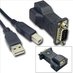 Black USB to RS232 Serial 9 Pin DB9 Cable Adapter - Walmart.com