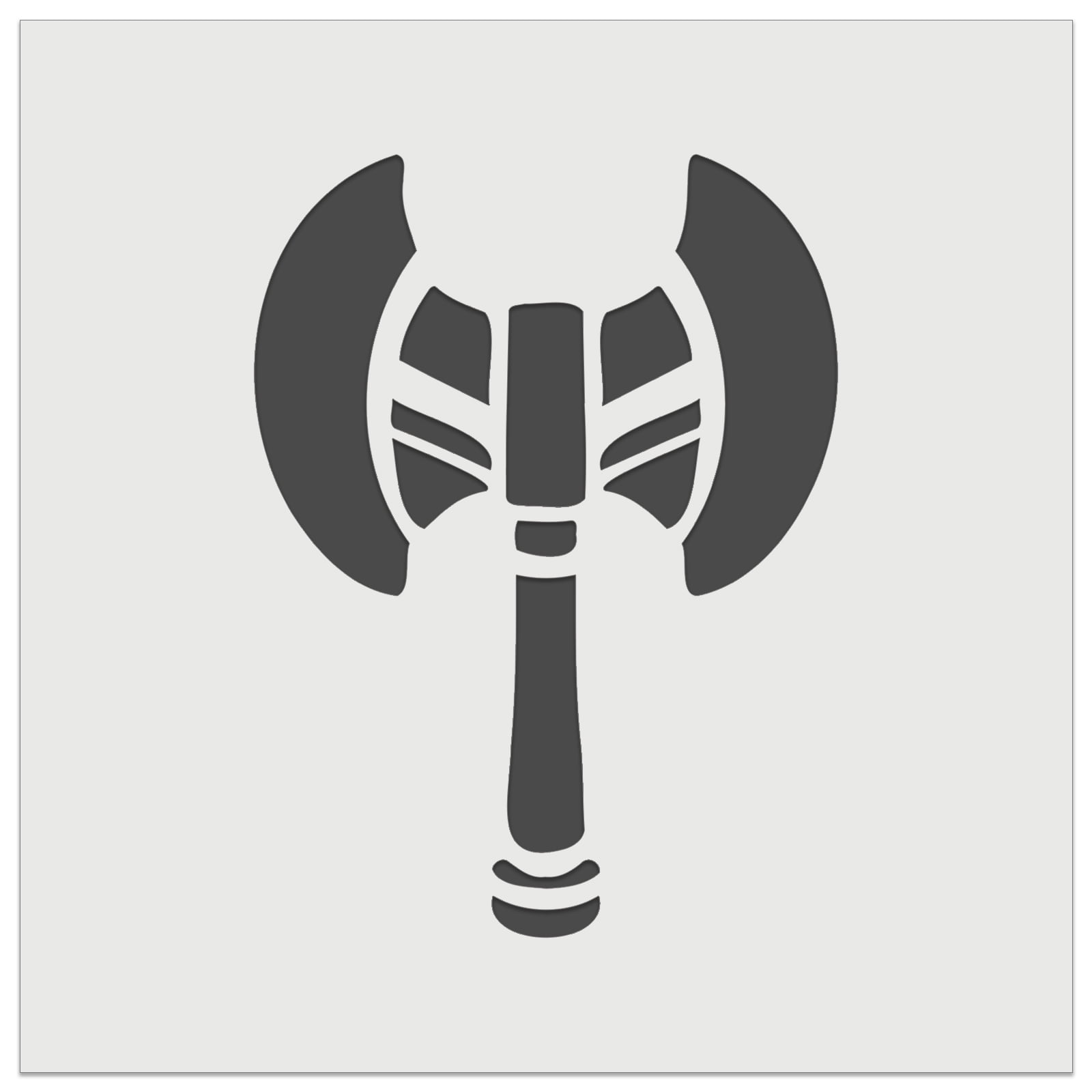 Battle Axe Dwarven Fantasy Weapon DIY Cookie Wall Craft Stencil - 3.5 ...