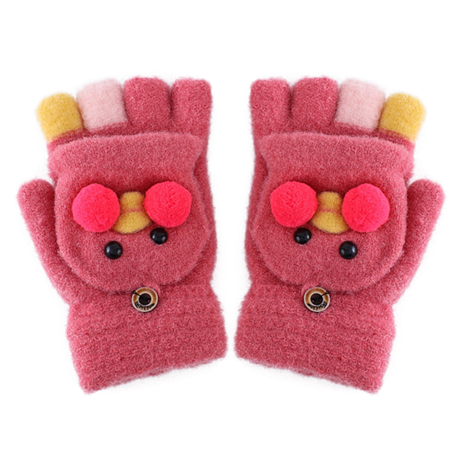 Click here for Tanghaowl Kids Gloves & Mittens Flip Knitted Conve... prices