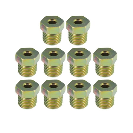 10pcs 1/2 Inch-20 Threads Car Brake Line Nut Fittings for 5/16" Steel ...