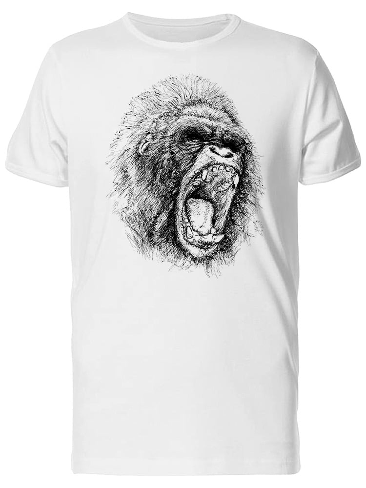 Sketch Of A Raging Ape Tee Men's -Image by Shutterstock - Walmart.com