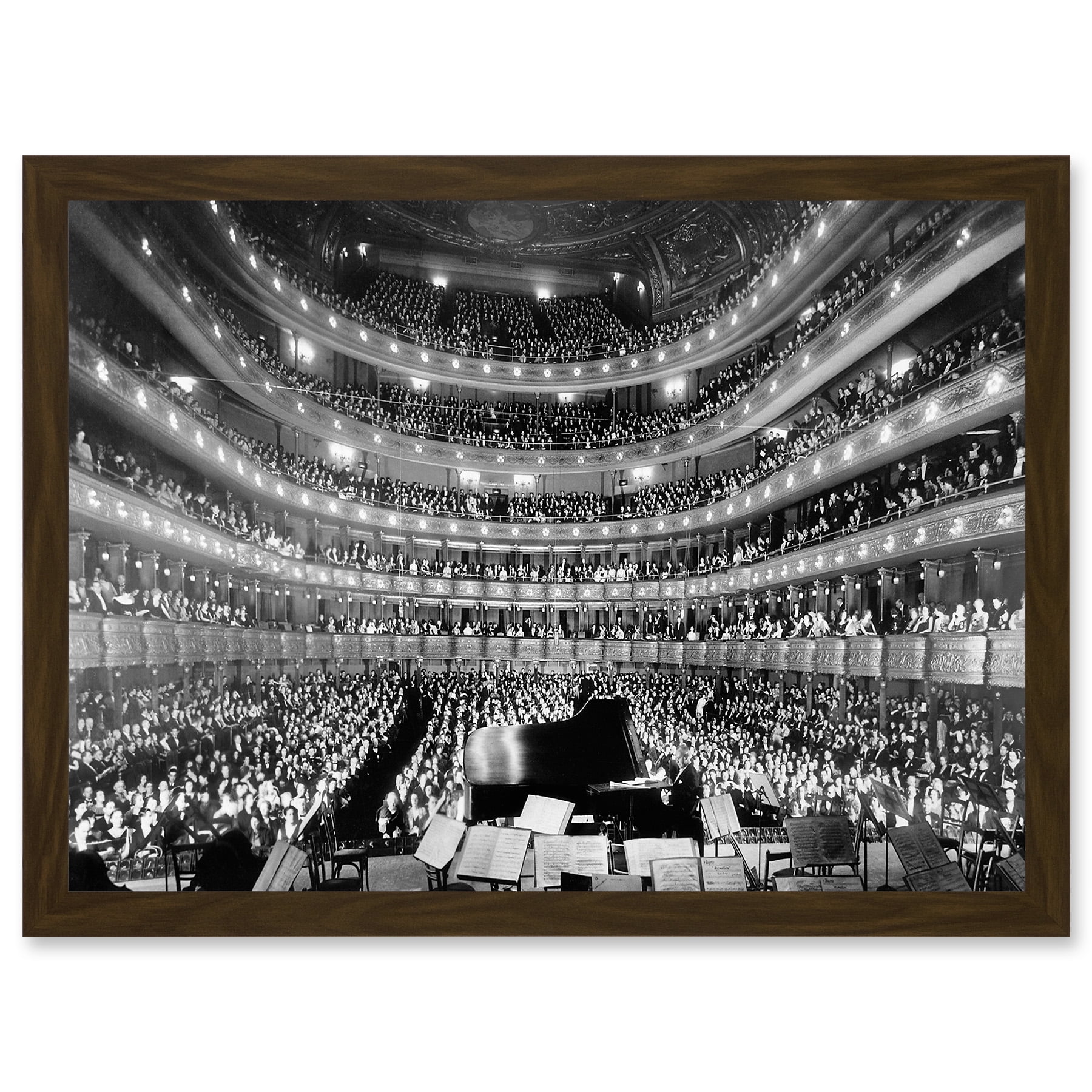 Metropolitan Opera House New York Auditorium A4 Artwork Framed Wall Art ...