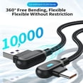 Durability Right Angled USB C Cable Fast Charging And Data Transfer ...