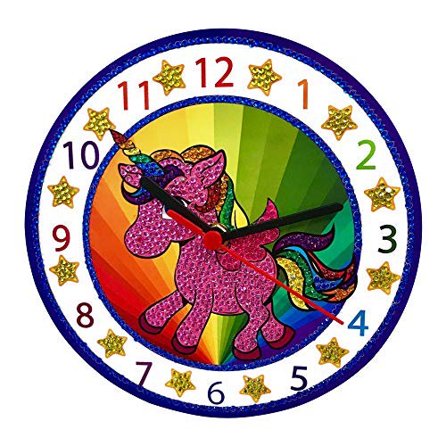 Smartstoy Unicorn Make Your Own Clock Paint by Numbers Diamond Painting ...