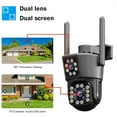 Security camera， 4K 8MP HD PTZ Camera Outdoor 6MP Dual Lens Dual Screen ...